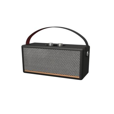 China Retro Wooden Bluetooth Speaker Jieli 5.4 Dual 20W 5-in-1 Playback for sale