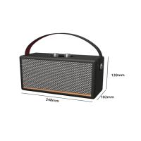 China Retro Wooden Bluetooth Speaker Jieli 5.4 Dual 20W 5-in-1 Playback for sale
