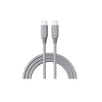 China 100W Silicone USB-C to C Fast Charging Cable, 5A/20V PD3.0 + 480Mbps Data Sync, 1m Soft-Touch Cord (White/Grey/Orange) for sale