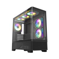 China Panoramic Curved Glass PC Case,360mm AIO Support, 410mm GPU Clearance, M-ATX/ITX for sale