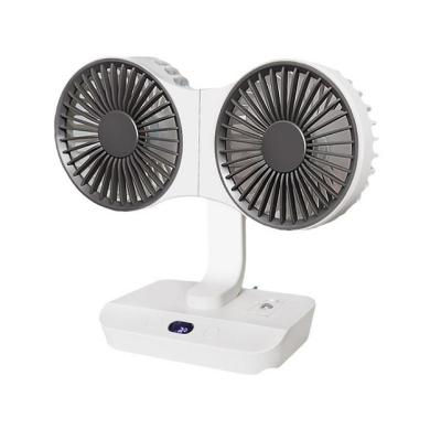 China 4-in-1 Rechargeable Fan with Lamp, Desktop/Wall/Hanging, 360 degree Rotation & 2400mAh Battery for sale