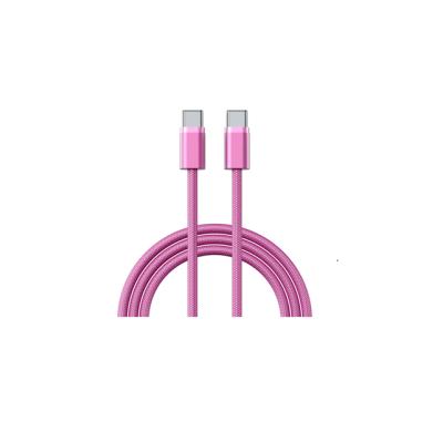 China USB2.0 Premium Metallic 60W Fast Charging Cable, Type C Male to Type C Male, 1M PVC Cord, 3A PD Charging & 480Mbps Data Sync for sale