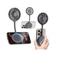 China 3-Speed Portable Handy Fan with Magnetic Phone Holder, 4000-6000RPM, 1000mAh Mini Fan, Type-C Charging, ABS+Aluminum Alloy for sale