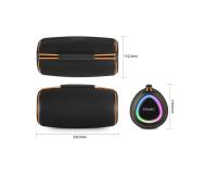 China 30W Portable Speaker BT5.0 Dual Magnetic Bass IPX5 Waterproof 4000mAh LED Light TF USB FM Radio for sale