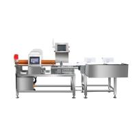 China Advanced Digital Signal Processing Easy Operation High Speed Combo Metal Detector And Checkweigher For Sliver Products for sale