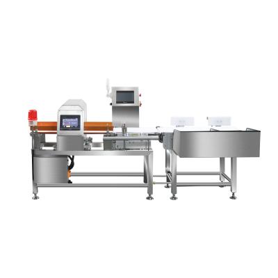 China Advanced Digital Signal Processing Easy Operation High Speed Combo Metal Detector And Checkweigher For Sliver Products for sale