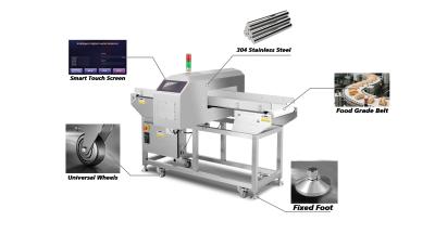 China Detecting Range Of 10g 5000g Food Metal Detector Machine 1200mm X 800mm X 1200mm for sale