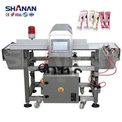 China Aluminum Foil Packaging Food Factories Production Line Conveyor Belt Metal Detector Safety Detection System for sale