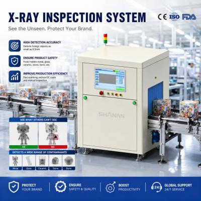 China High Precision Industrial X Ray Inspection System Machine With Automatic Reject For Food Pharmaceutical Electronic Product Foreign Object Contaminant Detection for sale