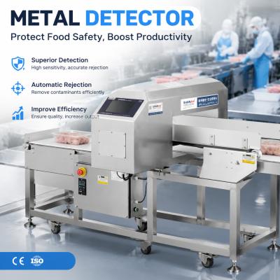 China High Sensitivity Conveyor Metal Detector For Bakery Bread Cake Pastry Cookie Cracker Dough Processing Line for sale