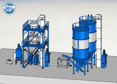 China 10T / H Full Automatic Dry Mortar Plant Tile Adhesive Plaster Powder Mixing for sale