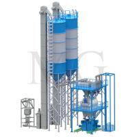 China PLC Gypsum Plaster Tile Adhesive Mixing Machine Dry Mix Powder Mortar Plant for sale