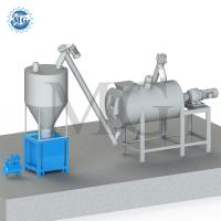 China Simple Dry Mix Powder Mortar Mixing Plant With Ribbon Mixer Cement Wall Putty Gypsum Making Machine for sale