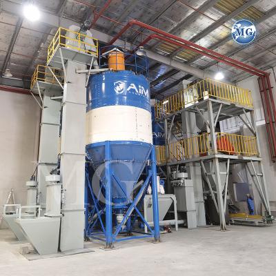 China Multi-function PLC Control Dry Mix Powder Mortar Mixing Machine Wall Putty Sand Cement Mixer Ceramic Tile Adhesive Production Line for sale