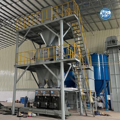 China Fast Feeding Dry Mix Powder Mortar Production Line Wall Putty Sand Cement Plaster Mixer Ceramic Tile Adhesive Glue Making Machine for sale