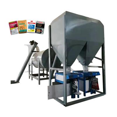 China Voltage Customized Dry Mix Powder Mortar Mixing Plant Wall Putty Skim Coat Sand Cement Mixer Tile Adhesive Glue Grout Making Machine for sale