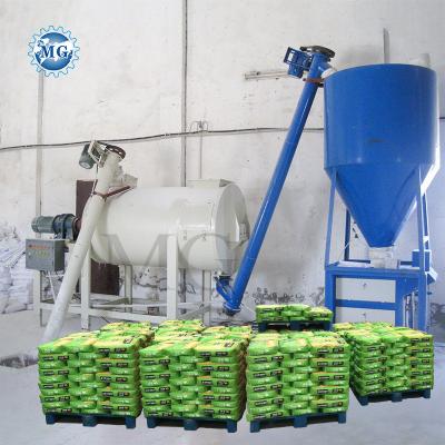 China Simple Valve Type Packing Dry Mortar Production Line Wall Putty Plaster Skim Coat Sand Cement Mixer Tile Adhesive Glue Grout Making Machine for sale