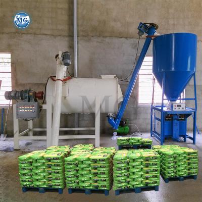 China Simple Small 1-5 T/h Dry Mortar Mixing Plant Wall Putty Gypsum Powder Plaster Skim Coat Cement Mixer Tile Adhesive Grout Glue Making Machine for sale
