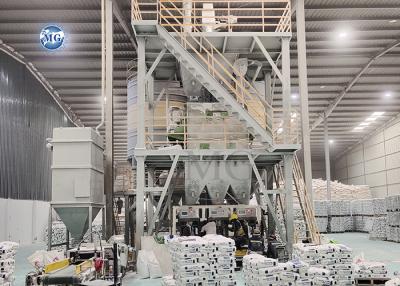 China Long Lifetime Automatic Dry Mix Powder Mortar Mixing Plant Wall Putty Skim Coat Tile Adhesive Making Machine for sale