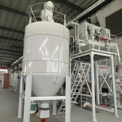 China Continuous Mixing Dry Mortar Plant equipped with Mixer and Automatic Packaging System for sale