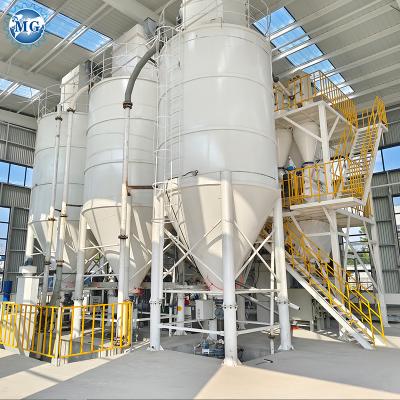 China Automatic Tower Type Dry Mortar Production Line with 10-30 T/H Capacity PLC Control System and Twin Shaft Mixer for sale