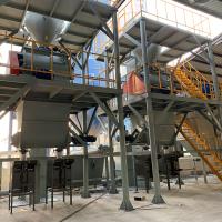 China Dry Mortar Production Line with 10-30 T/H Capacity Twin Shaft Mixer and PLC Control System for sale