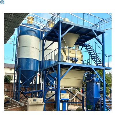 China 10 - 12t/H Plaster Tile Adhesive Dry Mortar Production Line 220 - 440V Voltage for sale