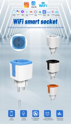 China Heat Resistant WiFi Smart Remote Control Power Socket Plug In Light Switch 240V for sale