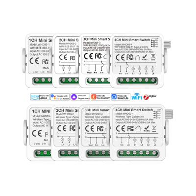 China Ultra Compact 40mm Smart Lighting Control WiFi Touch Wall Switch For EWeLink & Smart Life App for sale