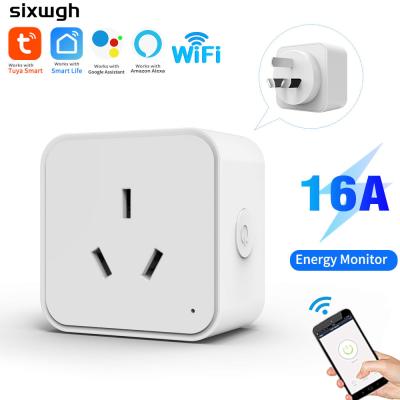 China 16A WiFi Smart Plug with Energy Monitor and Voice Control for Smart Home Automation for sale
