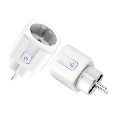 China Custom Smart Wiring Devices Zigbee Dimmer Plug Energy Monitor EU Schuko Sockets for sale
