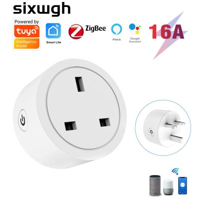 China Countdown Tuya ZigBee Gateway Smart Wiring Devices Energy Monitor Plug Socket for sale