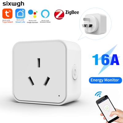 China 250V Tuya Zigbee Smart Plug Socket Mesh Repeater And Energy Monitor For Home Automation for sale