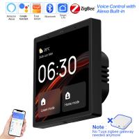 China Alexa Zigbee LCD Display Smart Switch Control Panel Full HD IPS Touch Screen for sale