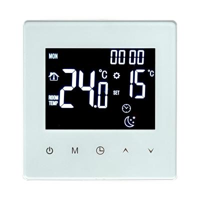China Alexa Voice Control Smart WiFi Underfloor Heating Thermostat Programmable Touch Screen for sale