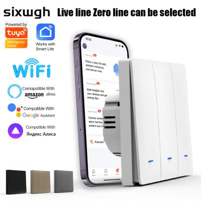 China WiFi Touch Smart Lighting Control 4 Gang Switch Crystal Glass Panel No Neutral for sale
