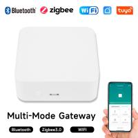 China Tuya Smart Wireless Gateway Zigbee Home Automation Hub Alexa & Google Home Voice Control for sale