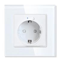 China Tuya Smart Home Automation Devices 2.4GHz WiFi Wall Socket Real Time Power Meter 16A for sale