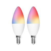 China Voice Control Smart Lighting Control WiFi Candle Light Bulb 16 Million Colors Music Sync RGB LED Lamp for sale