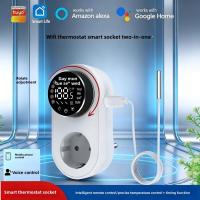 China Smart WiFi Thermostat with 16A High Load, Voice Control & LED Knob Screen for Easy Temperature Management for sale