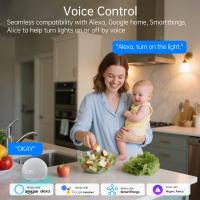 China Tempered Glass Smart Touch Switch with Voice Control and 2000W Max Load for WiFi+RF433 Home Automation for sale