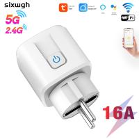 China EU Smart Plug with Voice/App Control, 16A Load Current, and Dual-Band WiFi for Smart Home Automation for sale