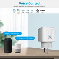 China EU Smart Plug with Voice/App Control, 16A Load Current, and Dual-Band WiFi for Smart Home Automation for sale
