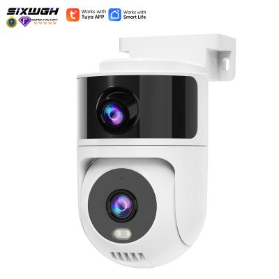 China Tuya 4MP Dual‑Lens WiFi Camera: PTZ, Human Detect, IP65, 2.4/5G for sale