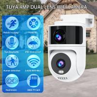 China Tuya 4MP Dual‑Lens WiFi Camera: PTZ, Human Detect, IP65, 2.4/5G for sale