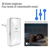 China Wireless Doorbell: Self-Powered, 38 Ringtones, 4 Volume, US/UK/EU Plug for sale