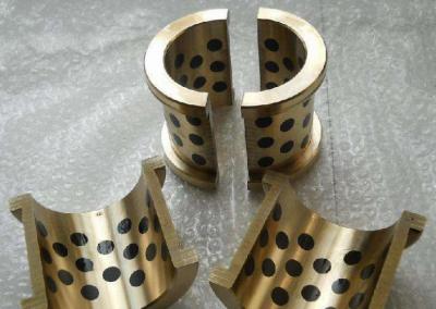 China Cylinder Flanged Cast Bronze Bearings With Solid Lubricant Plugs for sale