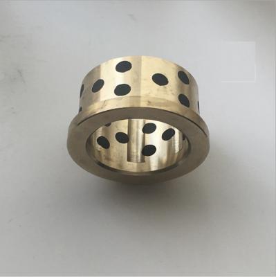 China Gold Graphite Plugged Bushings , Phosphor Bronze Bearings CuSn6Zn6Pb3 Material for sale