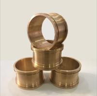 China CNC Precision Machining Copper Flange Sleeve Bushing Oil Groove Costom Size for sale