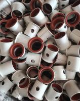 China Steel Backed Red PTFE Flanged DP4 Composite Bushings for sale